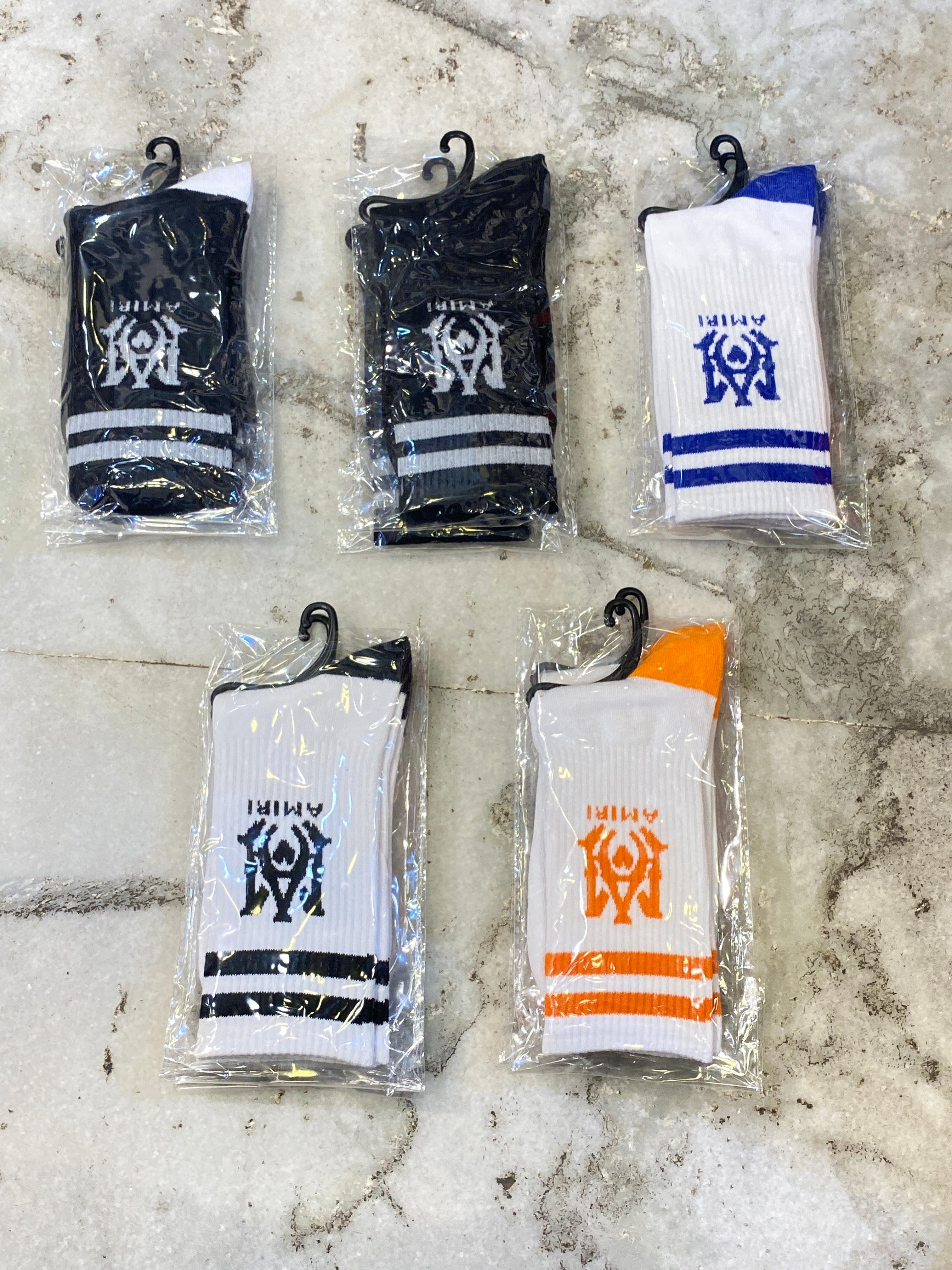 IMA Imported AM Logo Chinese Unisex Socks 988489 – Luxury D'Allure